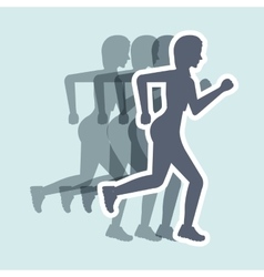 Runner avatar design Royalty Free Vector Image