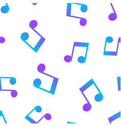 Seamless colorful music notes pattern Royalty Free Vector