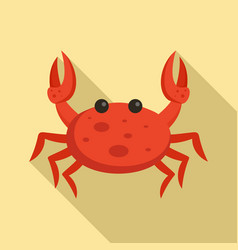 Crab icon flat style Royalty Free Vector Image
