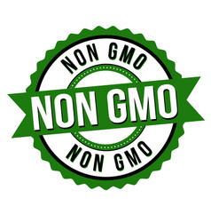 Gmo free icon green non gmo label sign Royalty Free Vector