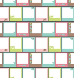 Seamless pattern with photo frame Royalty Free Vector Image