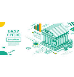 Cartoon retro bank building or courthouse Vector Image