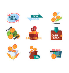 Cash back reward program concept Royalty Free Vector Image