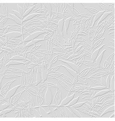 Embossed floral line art tracery 3d seamless Vector Image