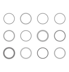 Abstract round frames set twisted design elements Vector Image