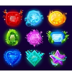 Gui Cartoon Buttons Set Royalty Free Vector Image