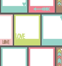 Seamless pattern with photo frame Royalty Free Vector Image