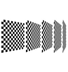 3d fading checkered plane with perspective fade Vector Image