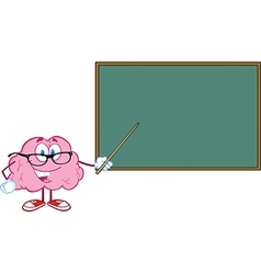 Smart brain teaching Royalty Free Vector Image