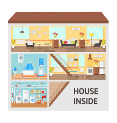Family home interior design concept Royalty Free Vector