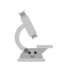 Microscope science tool kawaii cartoon Royalty Free Vector
