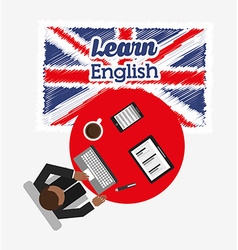 Learn english design Royalty Free Vector Image