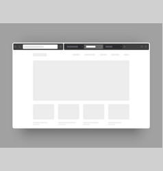 Minimalistic concept web browser wireframes Vector Image