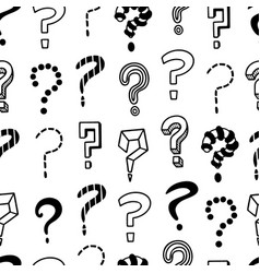 Exclamation mark seamless pattern doodle style Vector Image