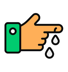 Finger cut Royalty Free Vector Image - VectorStock