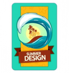 Beautiful seaside tropical Royalty Free Vector Image