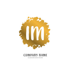 M mm initial handwriting and signature logo Vector Image