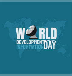 World development information day Royalty Free Vector Image