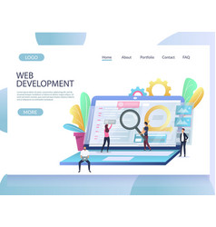 Cross-platform coding landing page website Vector Image