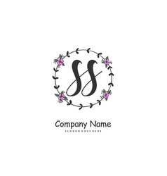 S ss initial handwriting and signature logo Vector Image