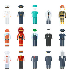 Naval captain and shipboy flat cartoon Royalty Free Vector