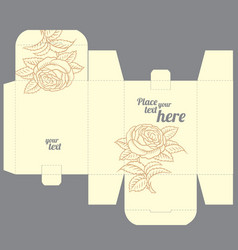 Gift wedding box template with nature pattern Vector Image