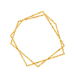 Gold geometric glitter polygon frame Royalty Free Vector