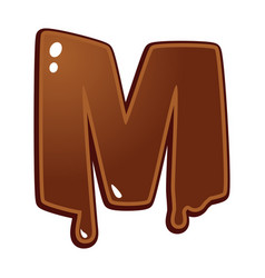 Chocolate melt font type Royalty Free Vector Image