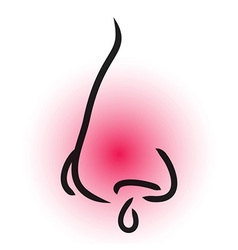 Snuffles runny nose icon Royalty Free Vector Image