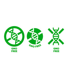 Gmo free icon green non gmo label sign Royalty Free Vector