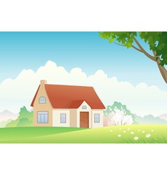 Spring scene Royalty Free Vector Image - VectorStock