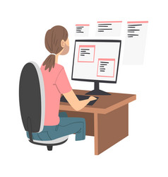 Digital specialist or computer web programmer Vector Image