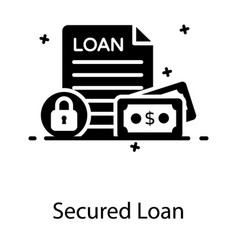 Secured loan Royalty Free Vector Image - VectorStock