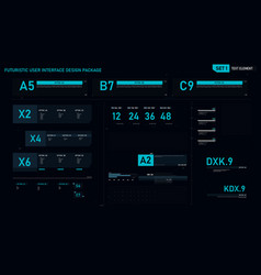 Futuristic user interface design element set 08 Vector Image
