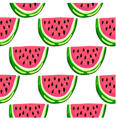 Cute cartoon watermelon playing kite flaying Vector Image