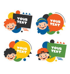 Kids speech bubble Royalty Free Vector Image - VectorStock