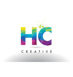 Hc h c letter modern logo design with yellow Vector Image