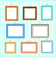 Cartoon photo picture creative wall frames Vector Image