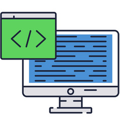 Digital java code text computer software coding Vector Image