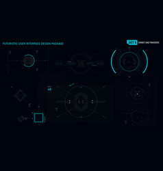Futuristic user interface design element set 08 Vector Image