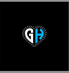 G h letter logo abstract design on black color Vector Image