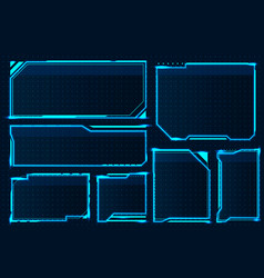 Hud virtual futuristic elements set green object Vector Image