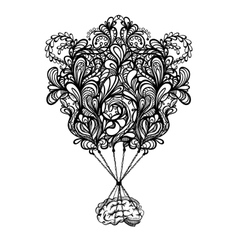 Left and right human brain with social infographic