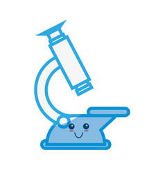 Microscope science tool kawaii cartoon Royalty Free Vector