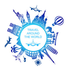 A symbol of tourism and travel Royalty Free Vector Image