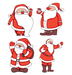 Santa claus set Royalty Free Vector Image - VectorStock