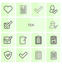 Modern tick outline logo design business icon Vector Image