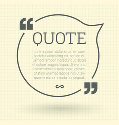 Quote blank template design elements paper sheet Vector Image
