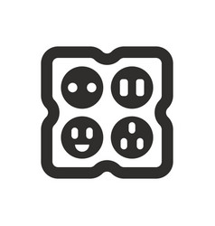 Socket power icon electric plug symbol 110v 220v Vector Image