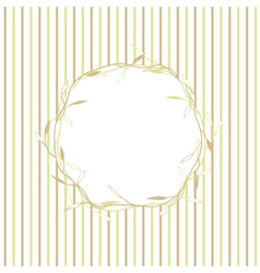 Green leaf round frame Royalty Free Vector Image